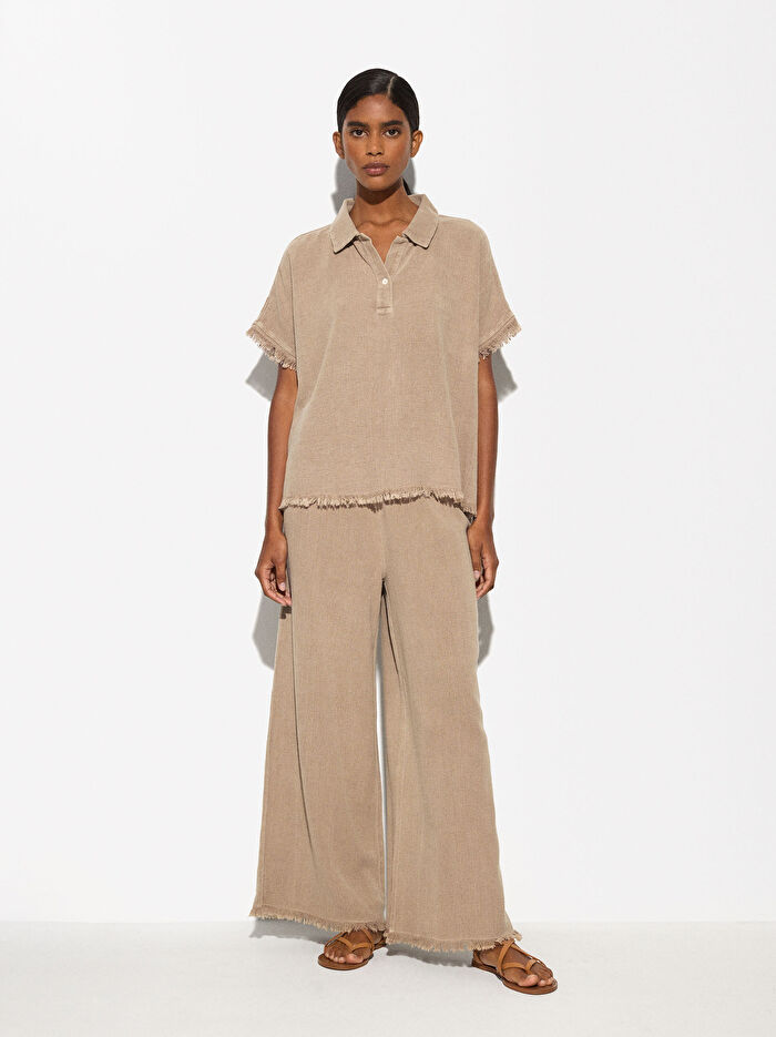 Parfois Bej %100 Pamuk Üst | Parfois