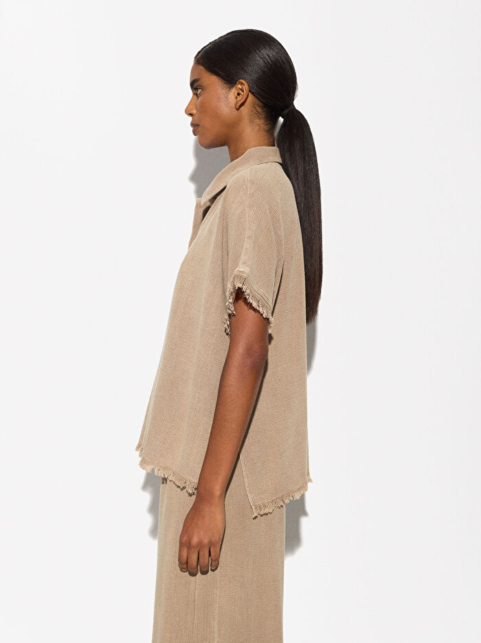 Parfois Bej %100 Pamuk Üst | Parfois